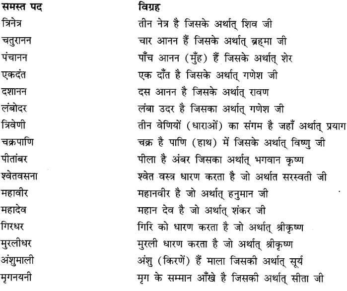 CBSE Class 9 Hindi A व्याकरण समास - ncertlibrary.com