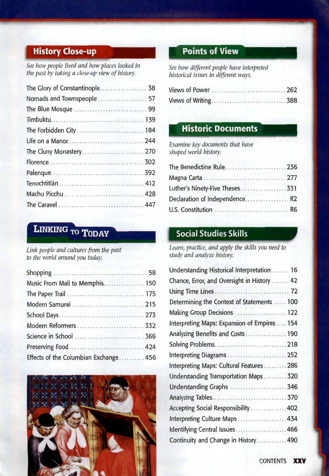 7th Grade World History Medieval to Early Modern Times Cover TOC ...