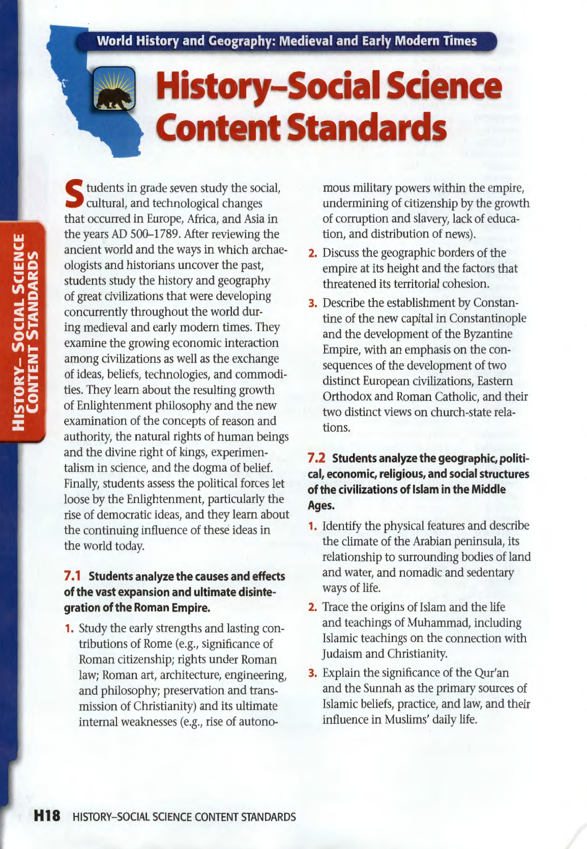 7th Grade World History Medieval to Early Modern Times Cover TOC ...